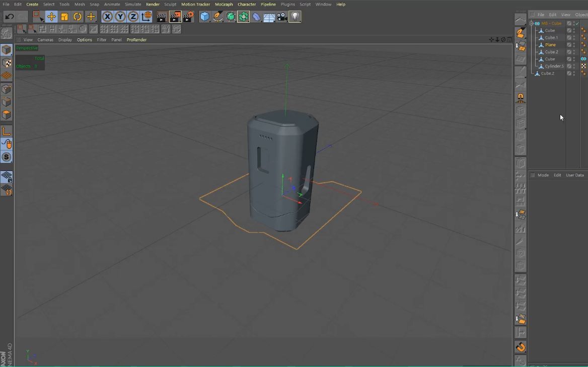 C4D布尔建模技巧