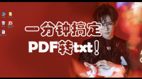 PDF文档如何快速转成TXT文本?视频教程