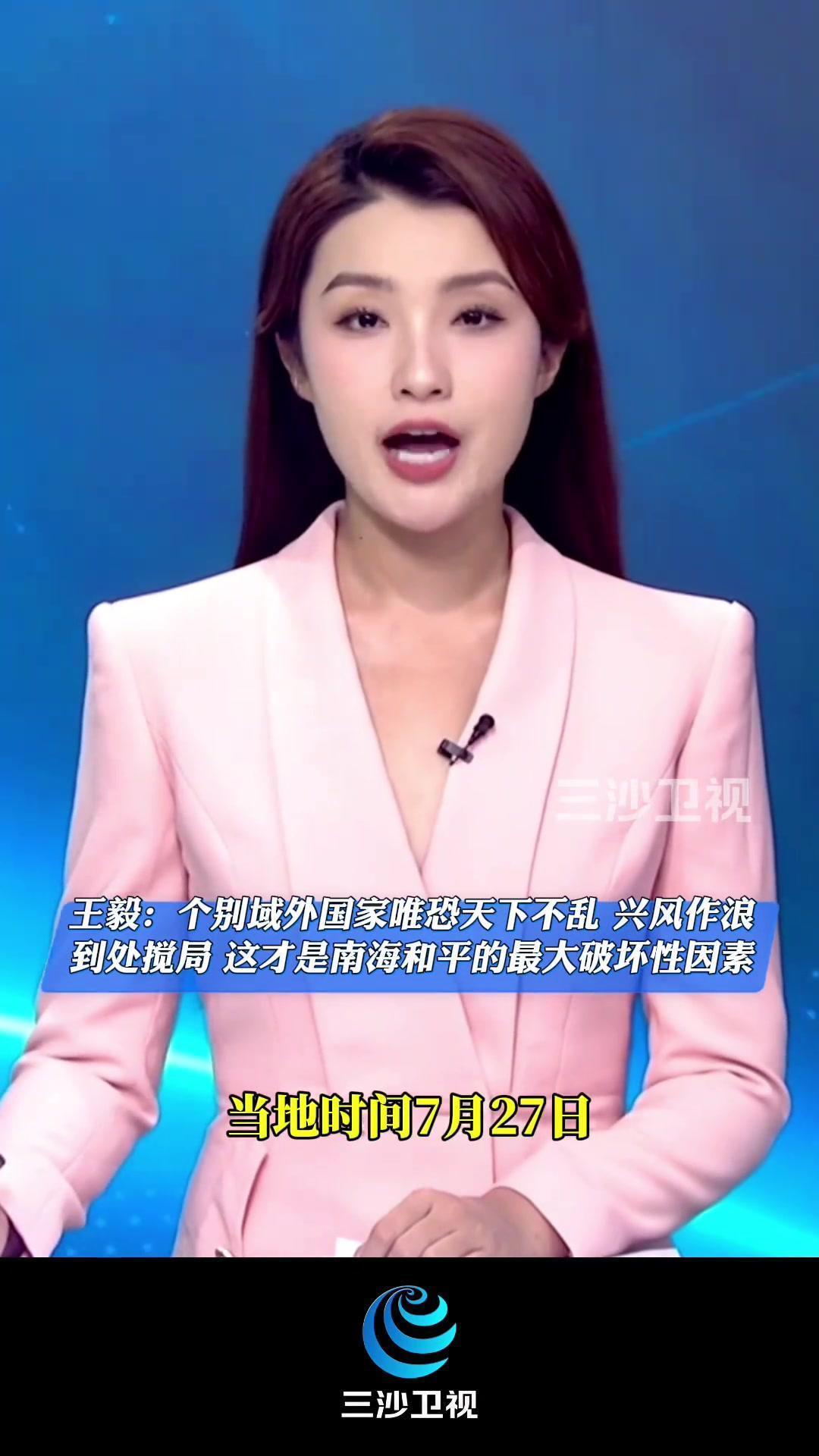 王毅:"个别域外国家唯恐天下不乱、兴风作浪、到处搅局,这才是南海...