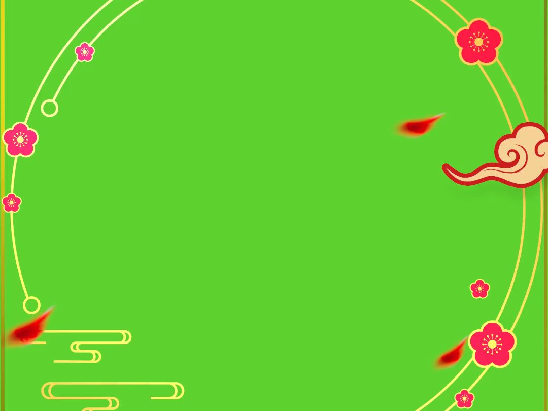 手机竖版2024新年春节拜年边框祝福绿幕视频素材19@特效牛绿幕...