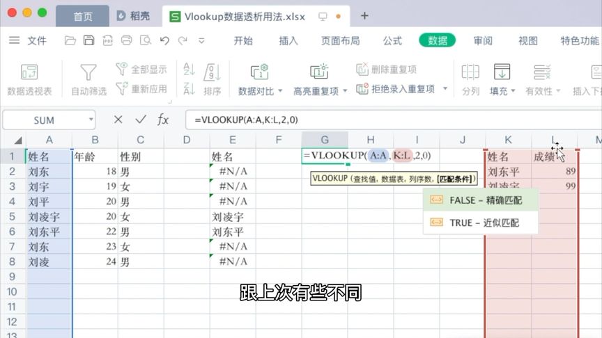 数据透析查询Vlookup函数第3个参数代表的含义,原来可以这样用!