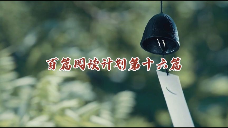 百篇阅读计划第十六篇