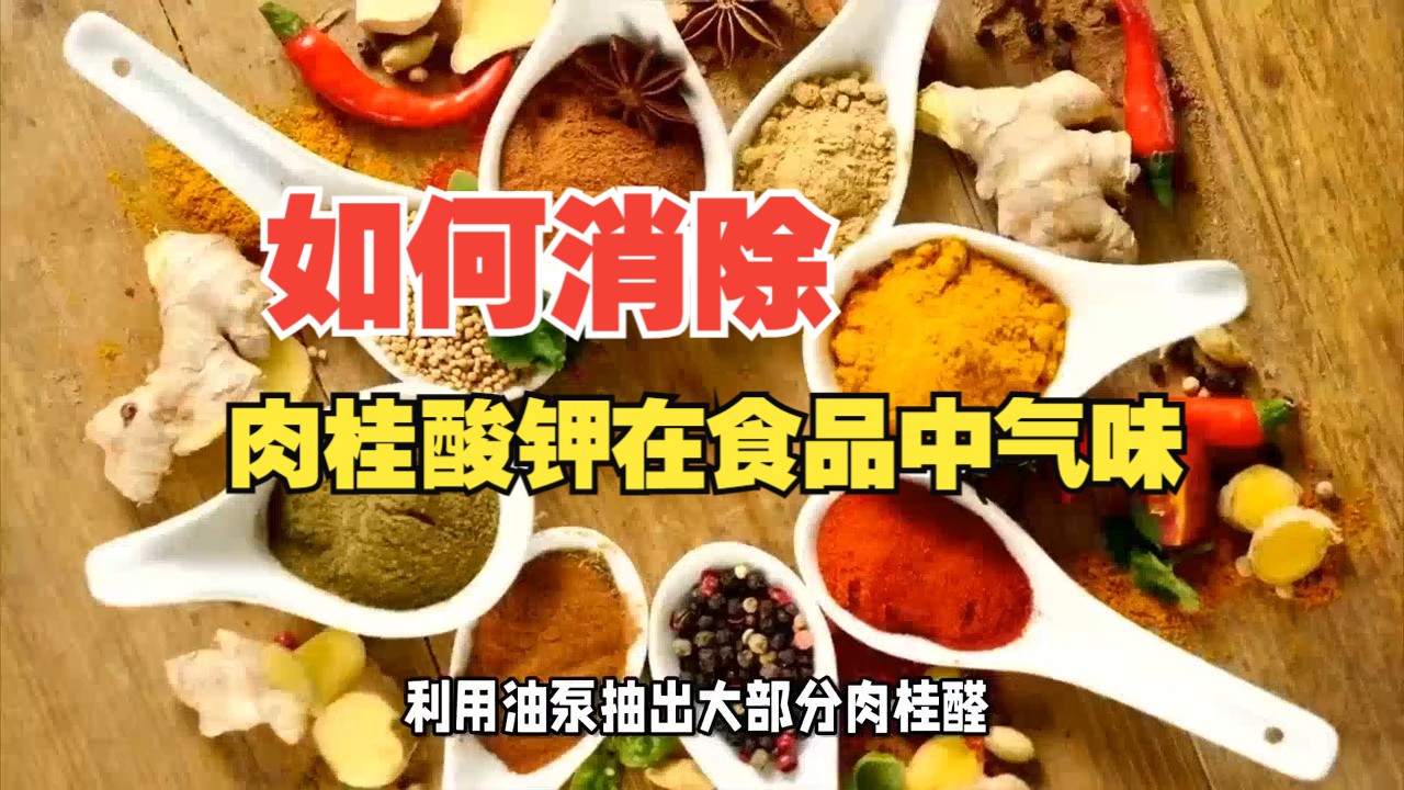 如何消除肉桂酸钾在食品中气味