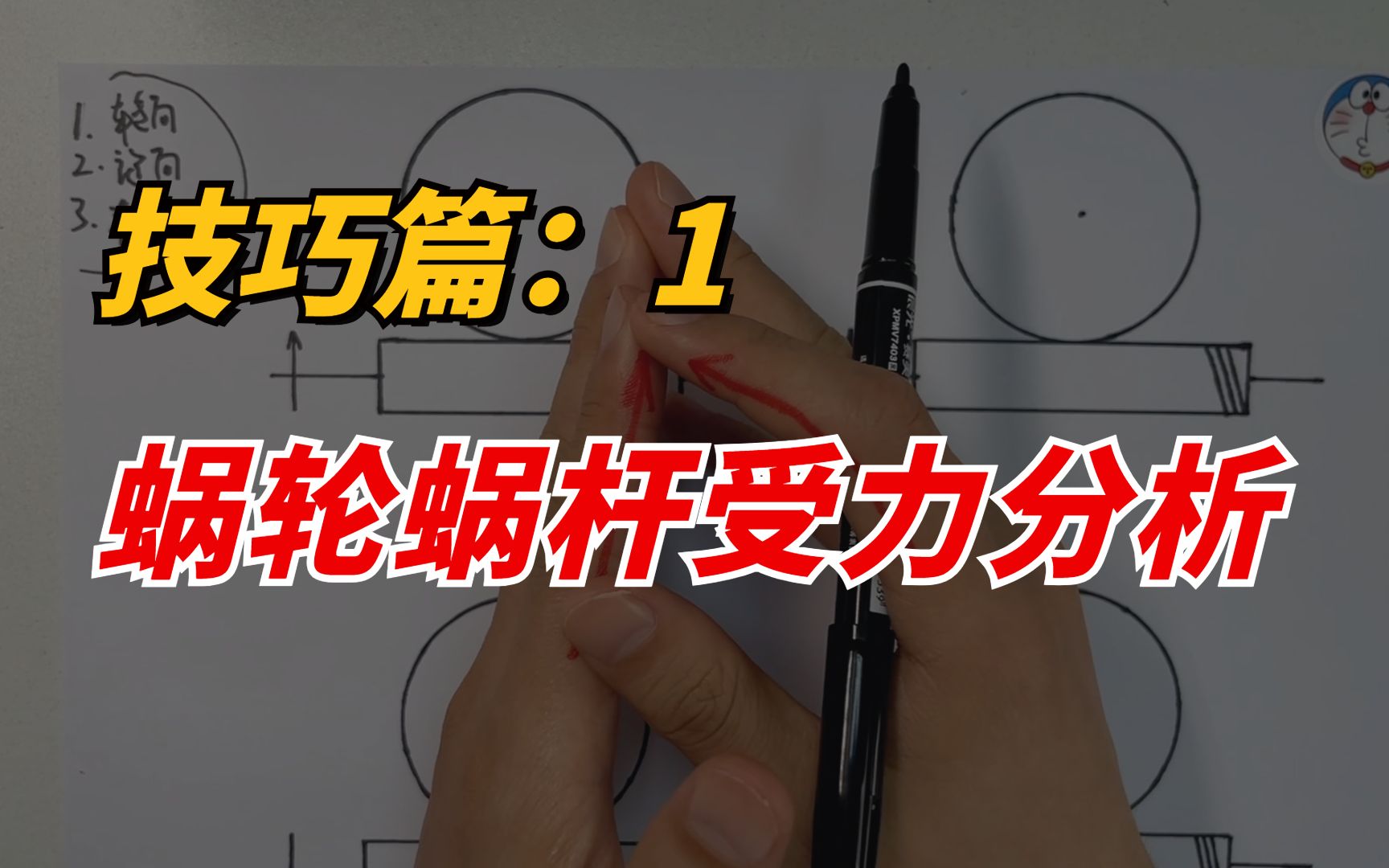 【机械设计】技巧篇1:10分钟学会“蜗轮蜗杆受力分析”,学不会来找我!