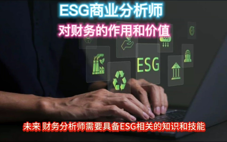 ESG商业分析师对财务的作用和价值