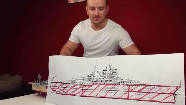 国外达人手工DIY,制作大和战舰模型,想象力也太丰富了