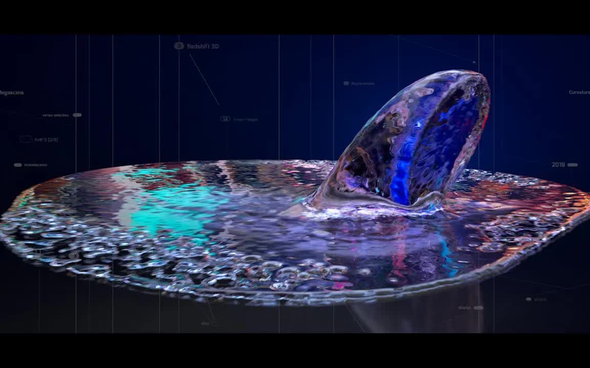 C4D redshift渲染XP OVDB网格和拖尾样条