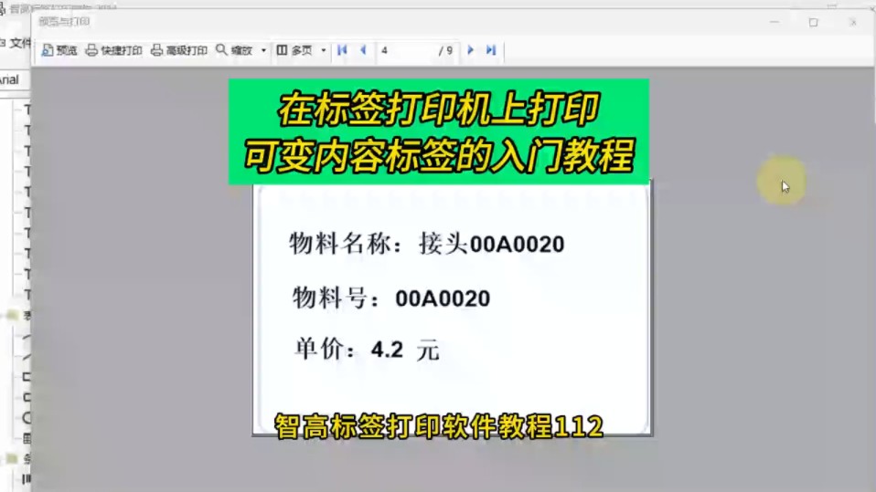 在标签打印机上打印可变内容标签的入门教程