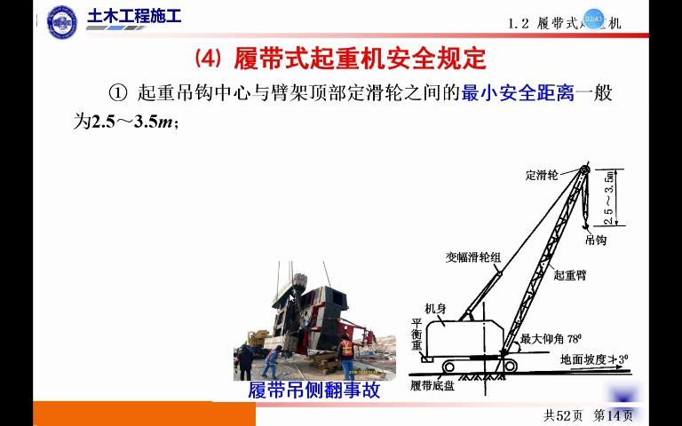 【土木工程施工】结构安装工程(11)履带式起重机安全规定