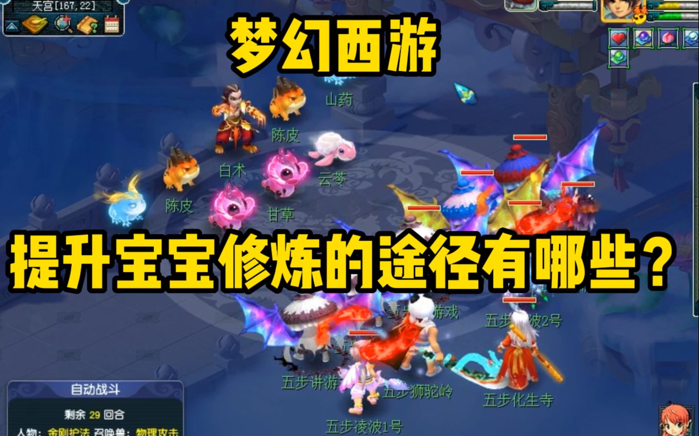 梦幻西游:提升宝宝修炼的途径有哪些?