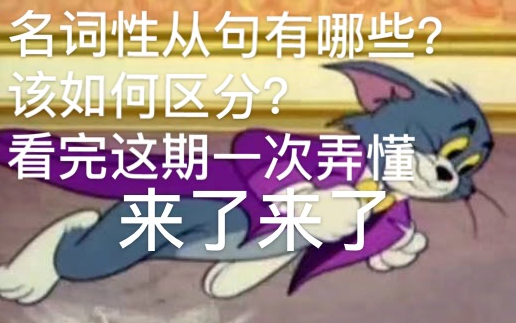 英 语 很 难 ?【英语语法part7】 ——名词性从句(下)名词性从句的四种...