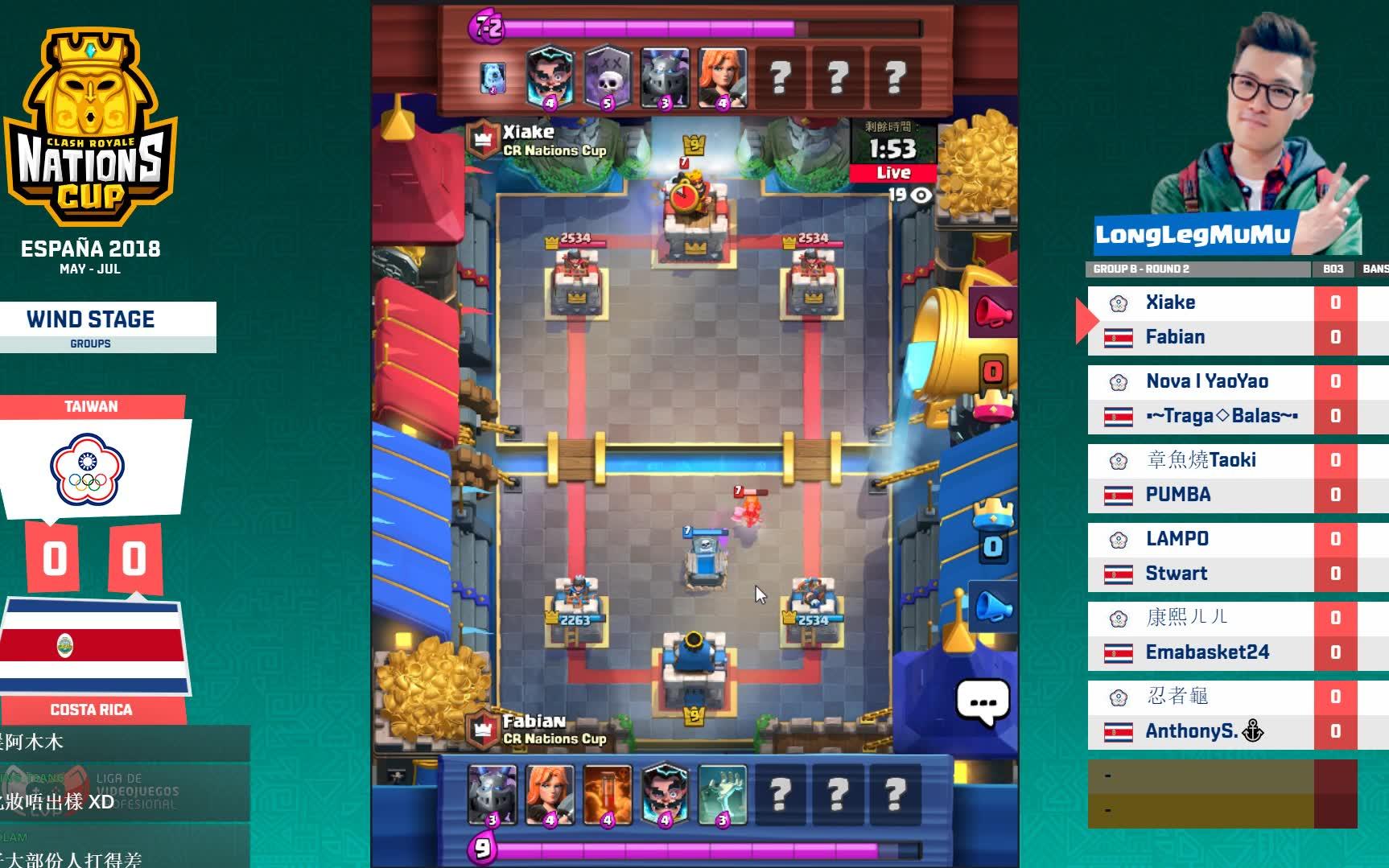 【CRNationsCup】B组第二轮侠客和他的队友们VS哥斯达黎加|粤语解说