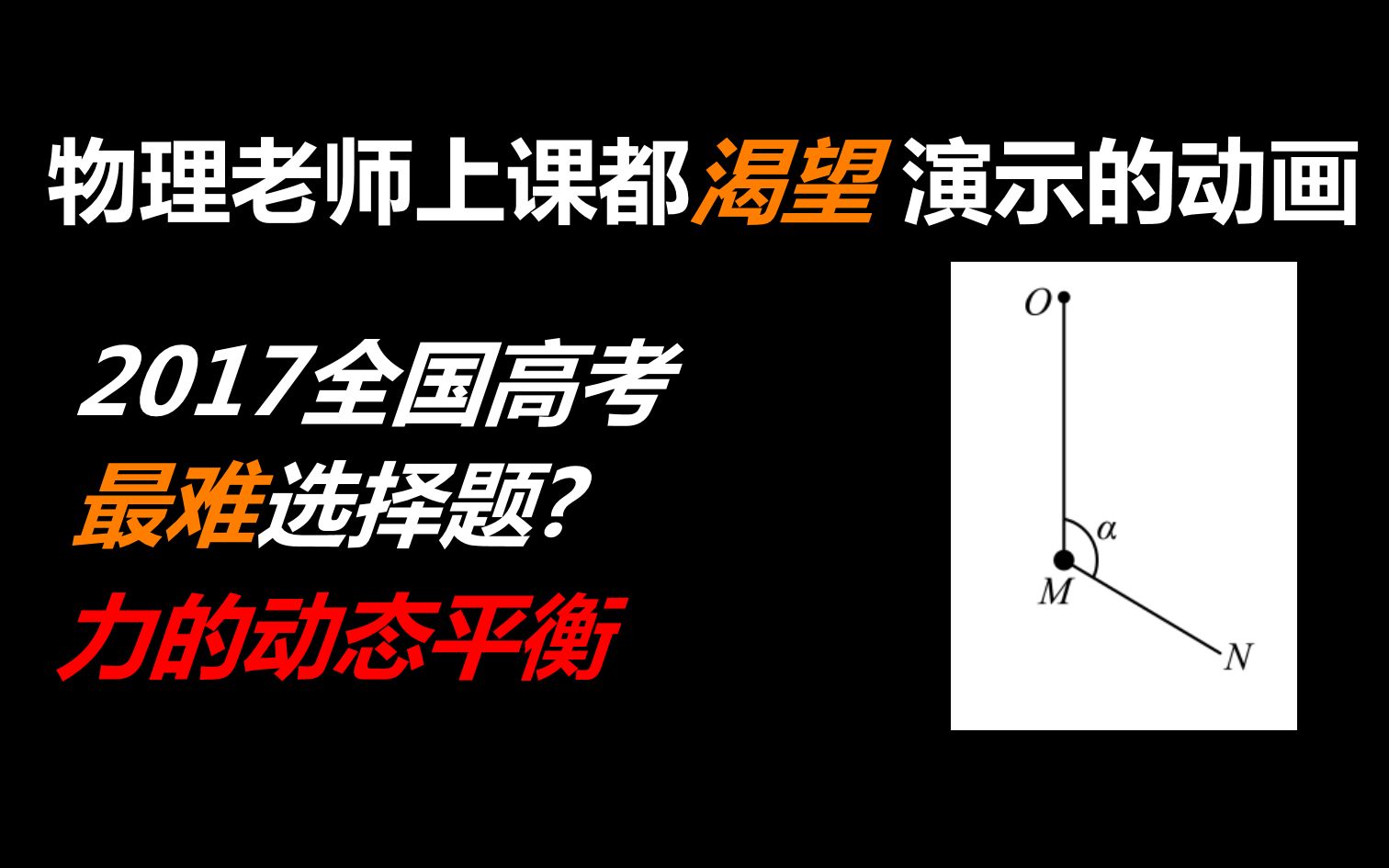 物理老师上课渴望演示的动画 力的动态平衡2017高考题圆周角
