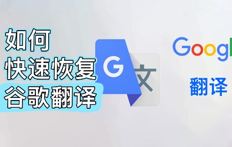 谷歌翻译不能正常使用?教你快速恢复