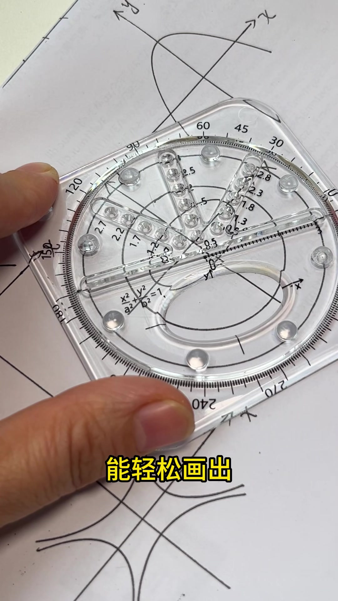 悟生函数套尺 初高中常见的函数图,正弦、双曲线、椭圆、抛物线,用它...