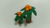 彩泥制作椰子树,手工粘土植物,简单易学