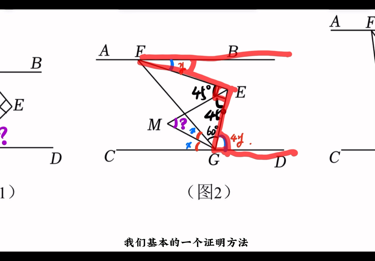 ...题分享初一打卡#数学思维 #每日一题 #初中数学平行线倒角,猪蹄模型