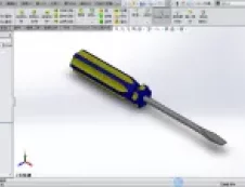 SolidWorks实例绘制,绘制一字螺丝刀模型,用不到多么高级的操作