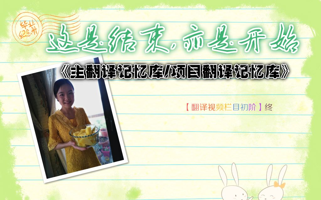 【翻译视频栏目初阶】最后一讲《主翻译记忆库/项目翻译记忆库》