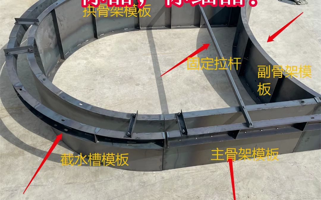 边坡防护拱形护坡模板结构都包含什么?