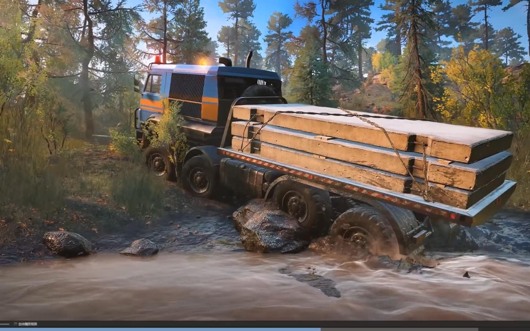 ...(SnowRunner)是一款模拟开卡车在极端环境拉货并且可以联机线上合作