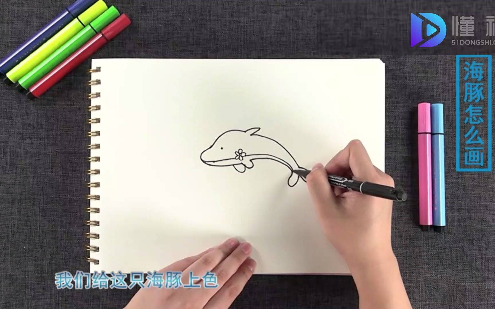 海豚简笔画怎么画?海豚简笔画