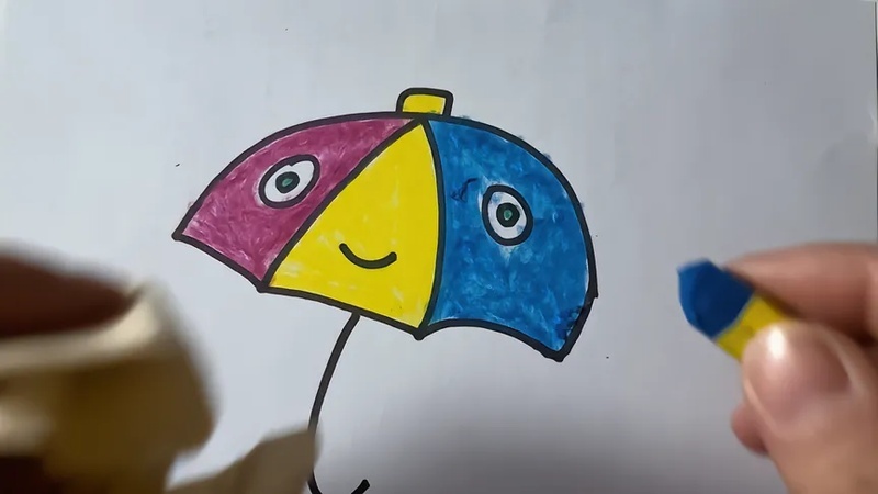简笔画雨伞