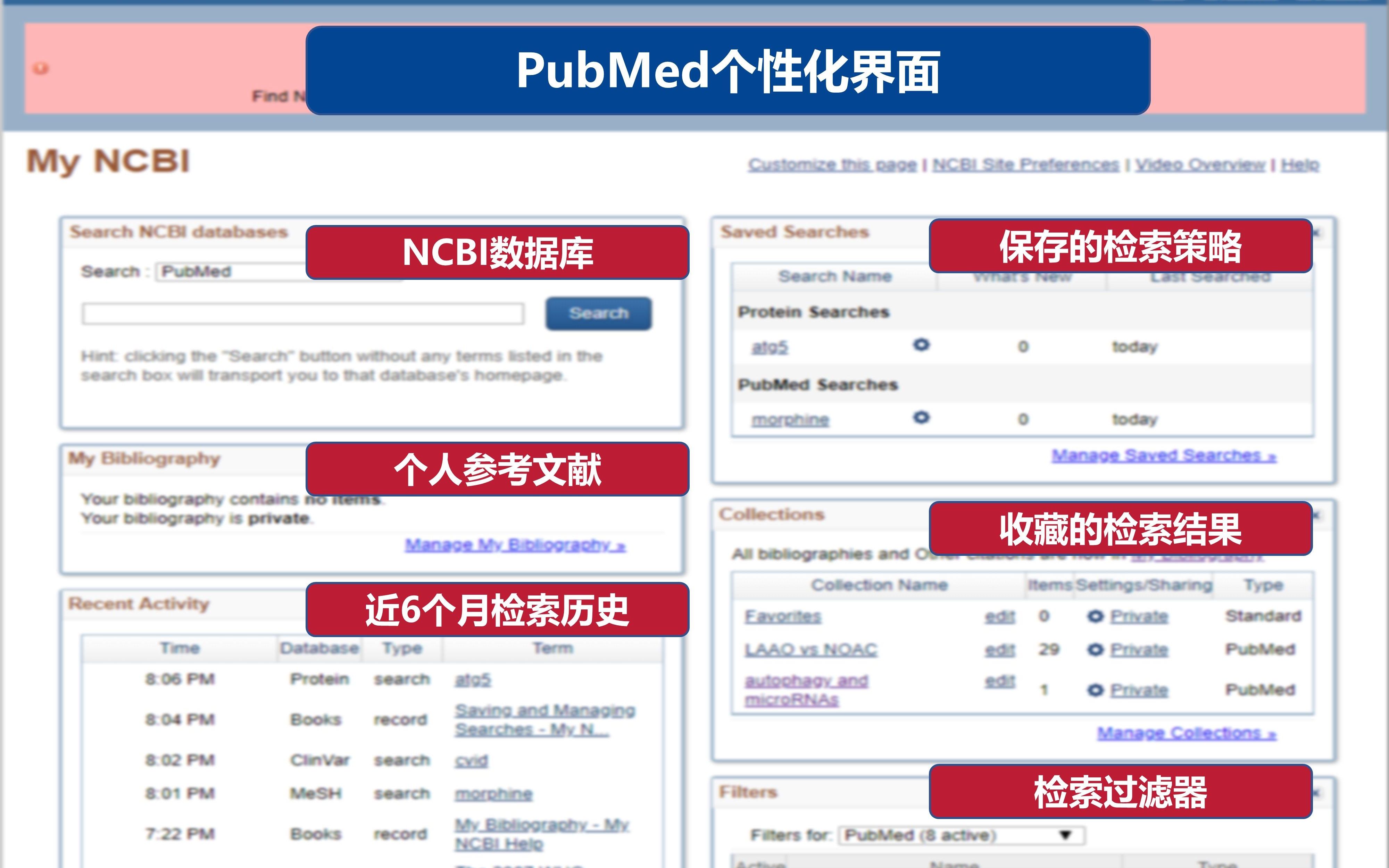 pubmed数据库的几个好用的个性化功能