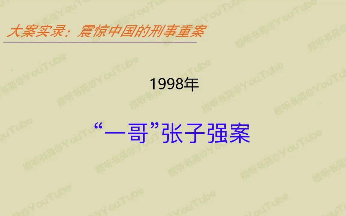 大案实录:震惊中国的刑事重案 11 [有声书] 1998年——“一哥”张子强案