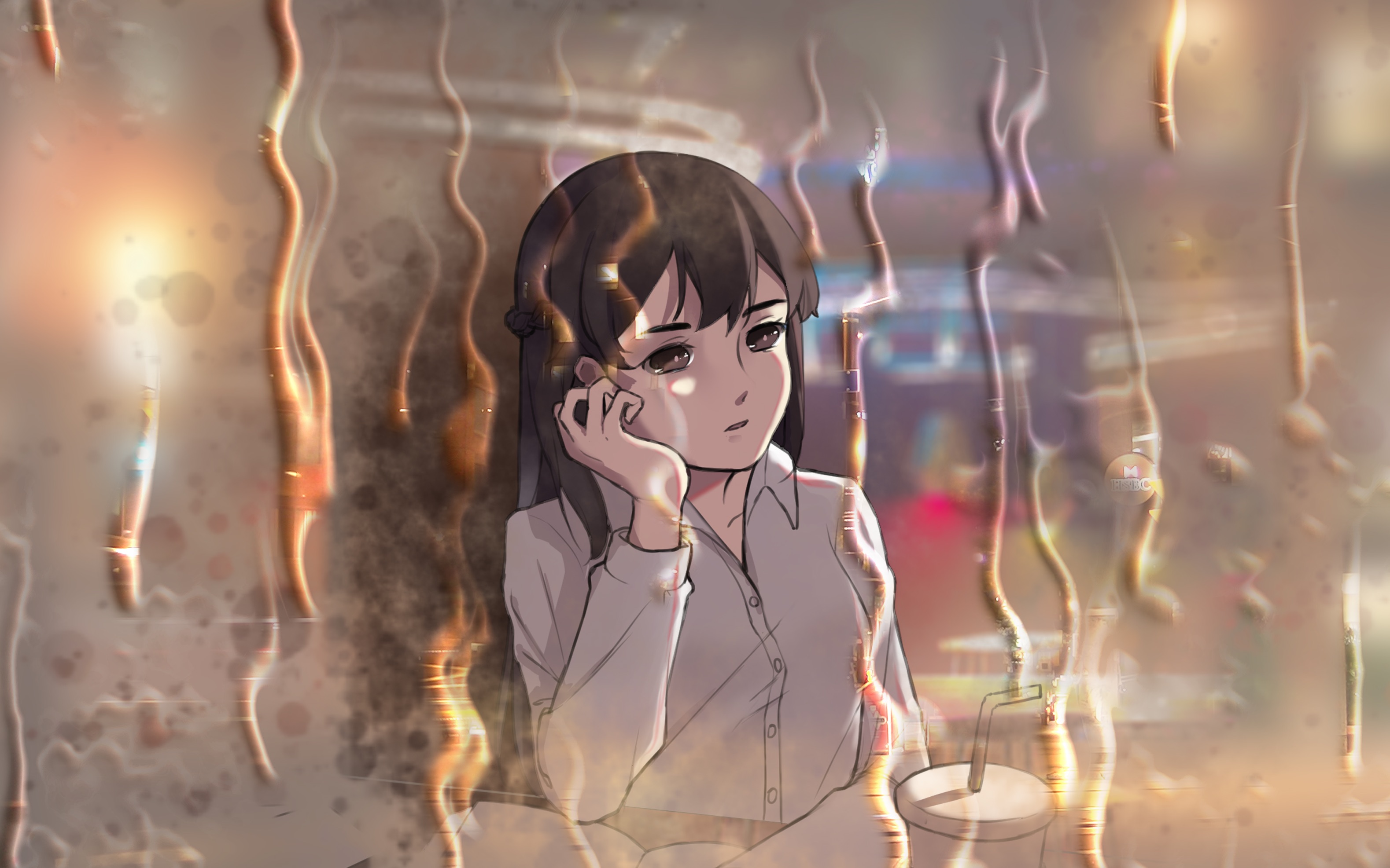 【PS教程】如何将通过人物绘制和简单素材创造雨窗效果