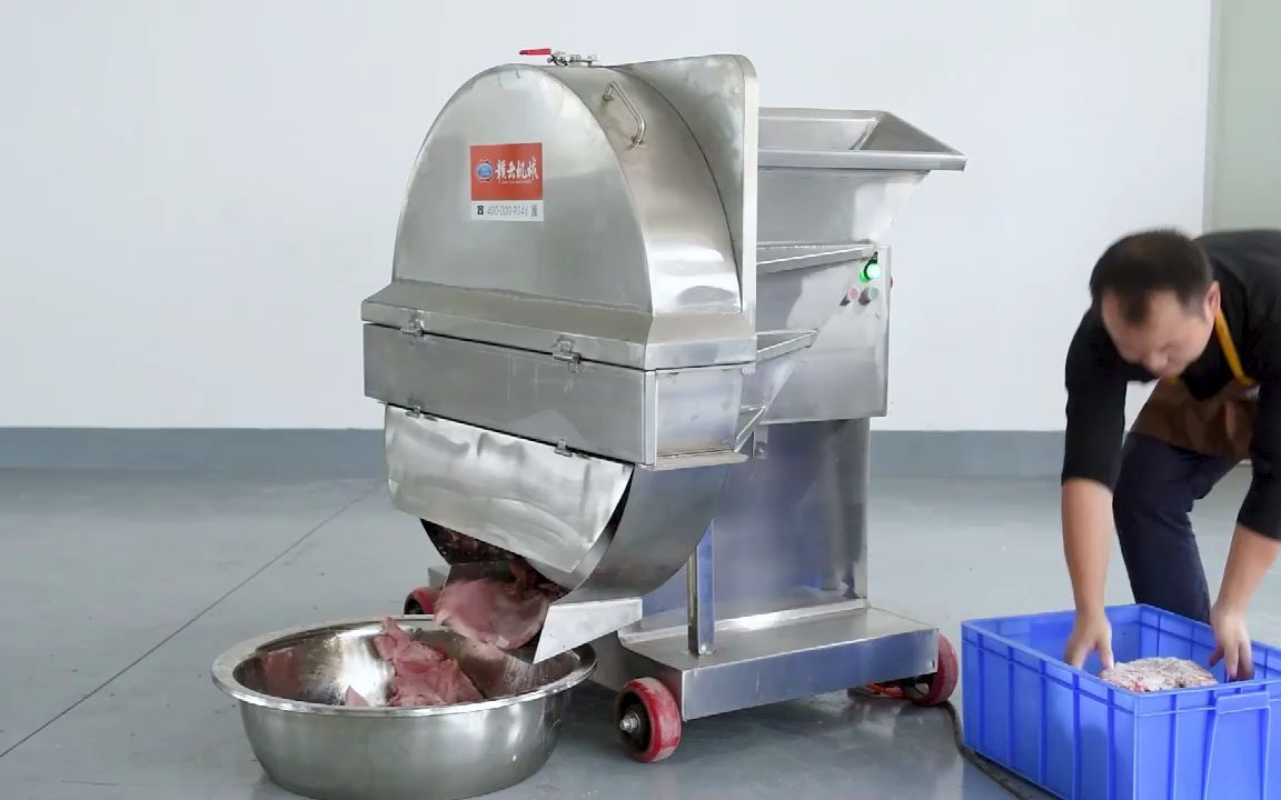 4号冻肉块刨碎用什么机器 大型商用刨碎冻肉片机