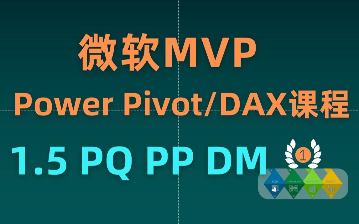 Power Pivot/DAX 全球最受欢迎付费课程 1.5 PQ PP 和数据模型完美...