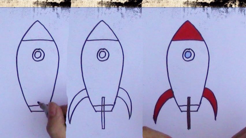 航天火箭儿童益智简笔画:锻炼孩子动手能力