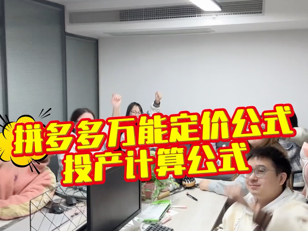 拼多多万能定价公式,投产计算公式