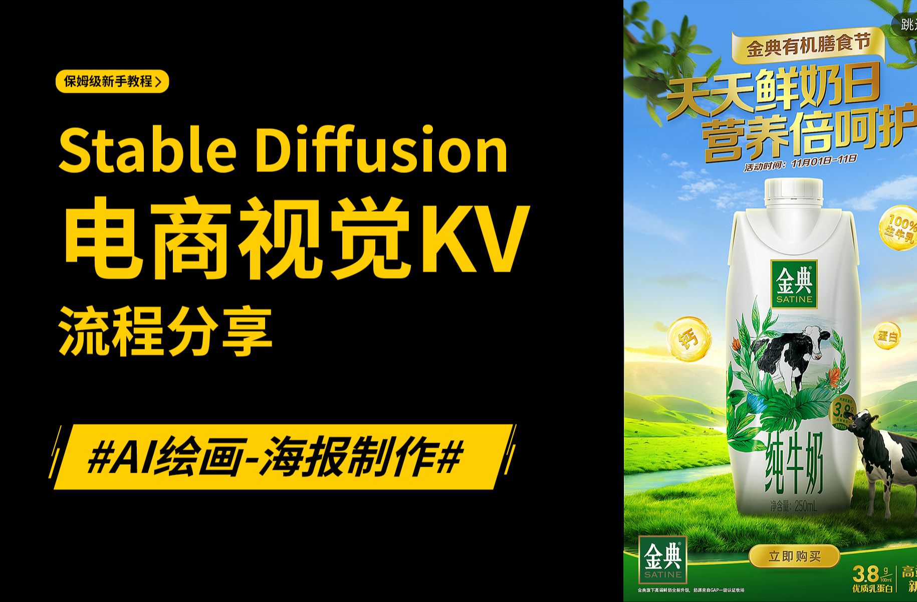 ...SD电商产品商业海报主图KV视觉实战流程分享,PS场景融合AIGC