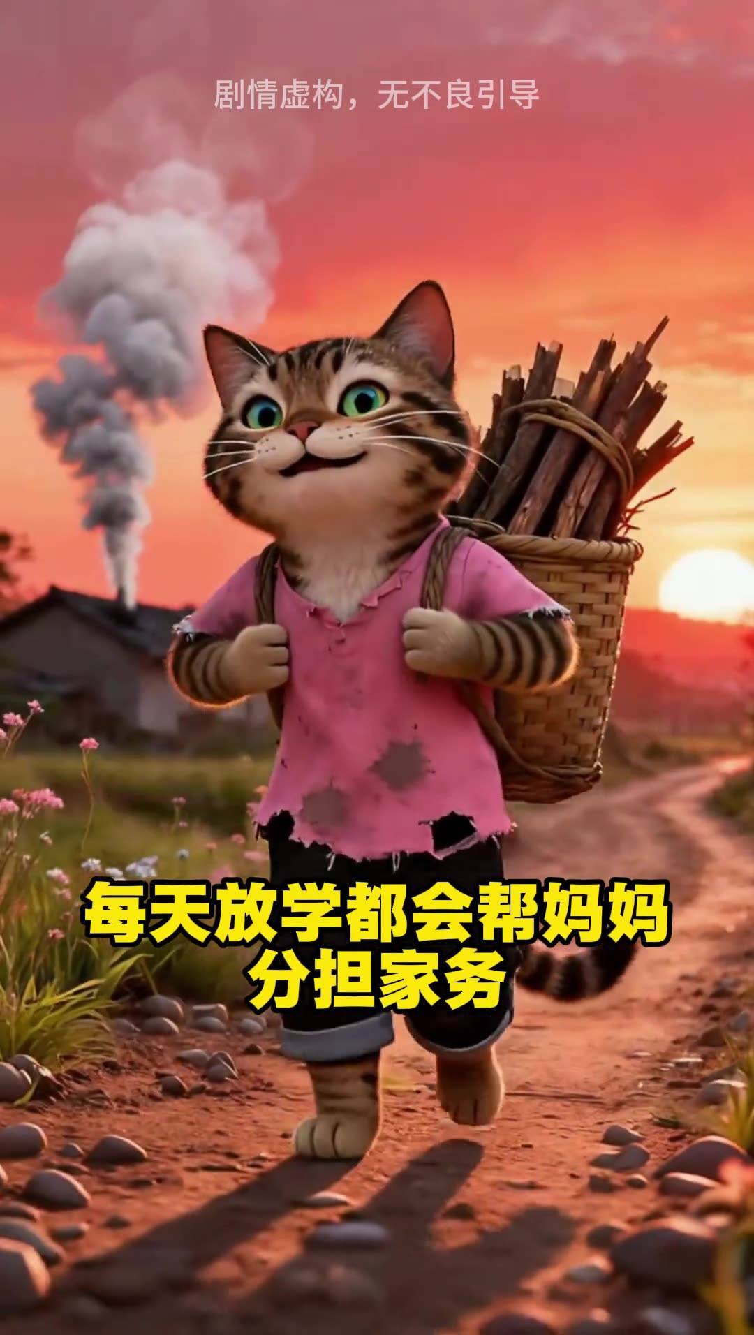 动漫:穿破裙打工供娃读书,娃毕业背她走典礼红毯