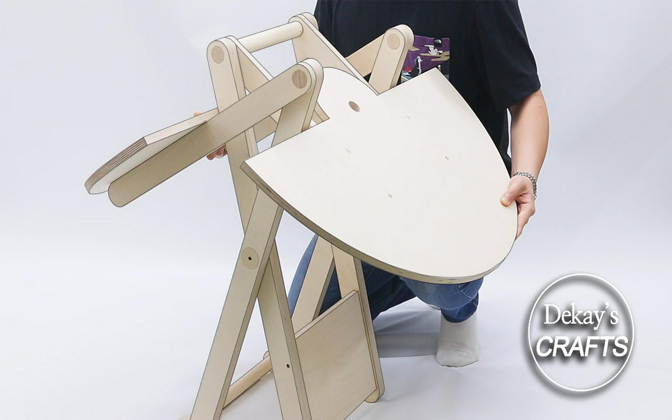 【木工】自制户外折叠桌,受力强还能装遮阳伞