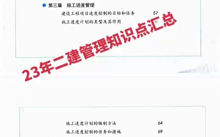 23年二建管理知识点汇总