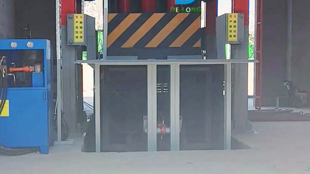 三缸四柱举升压缩设备 垂直式垃圾压缩站 DL-CZ08垃圾中转站