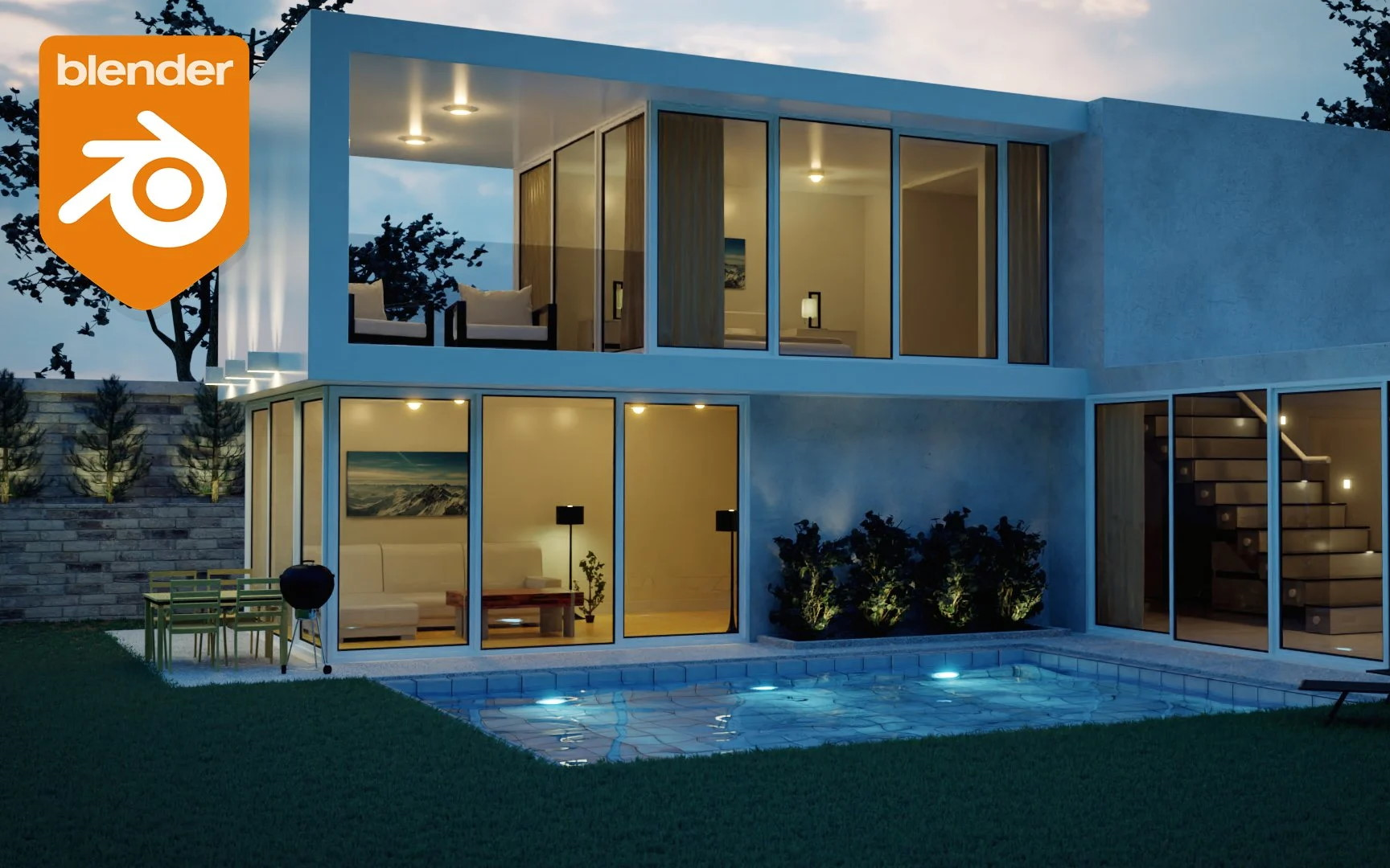 【中文字幕】Blender室外建筑可视化建模渲染视频教程