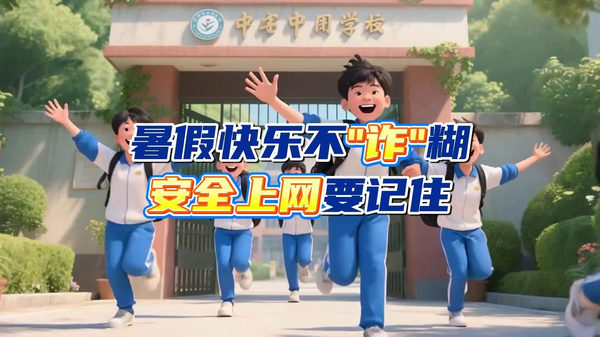 暑假快乐不“诈”糊,安全上网要记住!