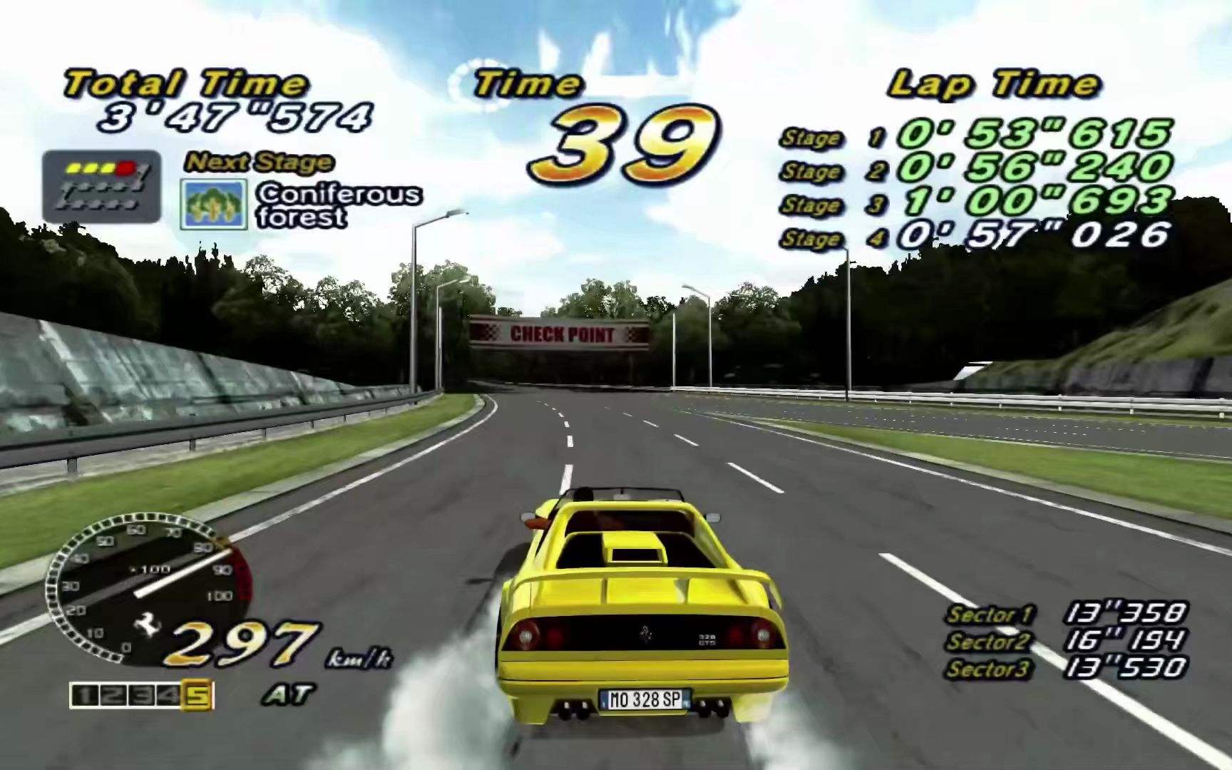 outrun2006 单人模式-计时赛 OUTRUN2 15连关 开启reshade画质插件