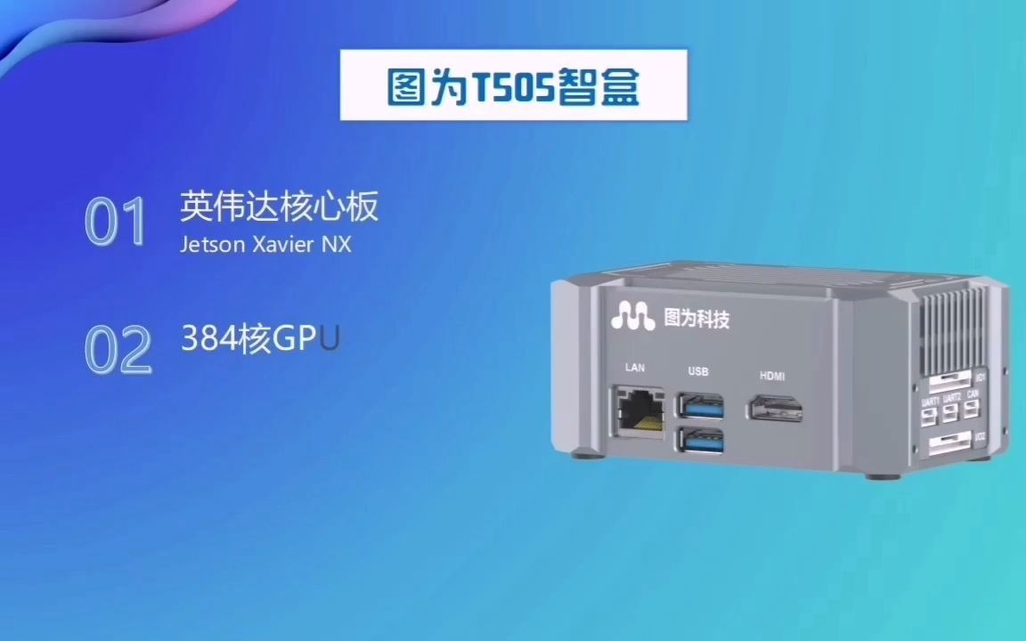 图为科技T505智盒 AI人工智能边缘计算盒子,jetson nx 视频分析 深度学习
