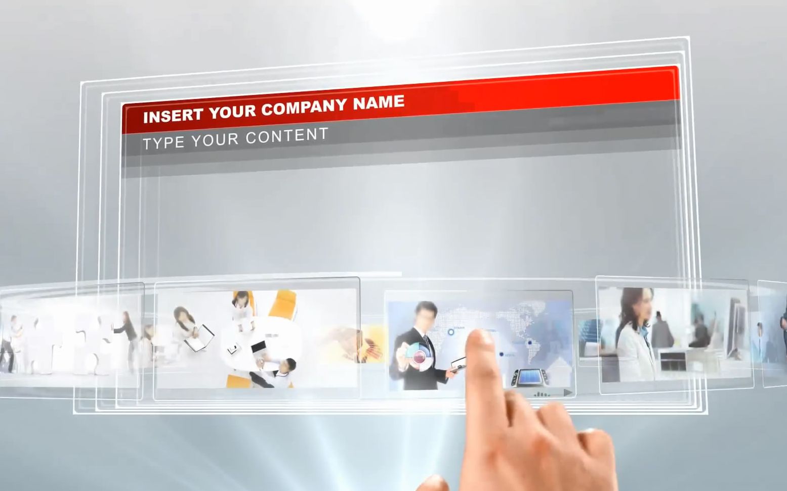 1055手势触屏风格企业商务宣传推广包装视频ae模板ae特效 视频片头 ...