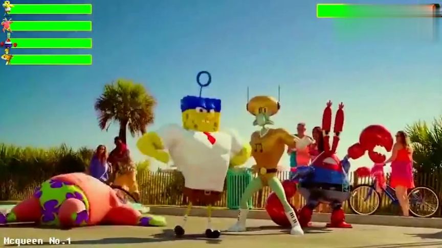 海绵宝宝3D真人版,海棉宝宝,派大星等人全变成了超级英雄