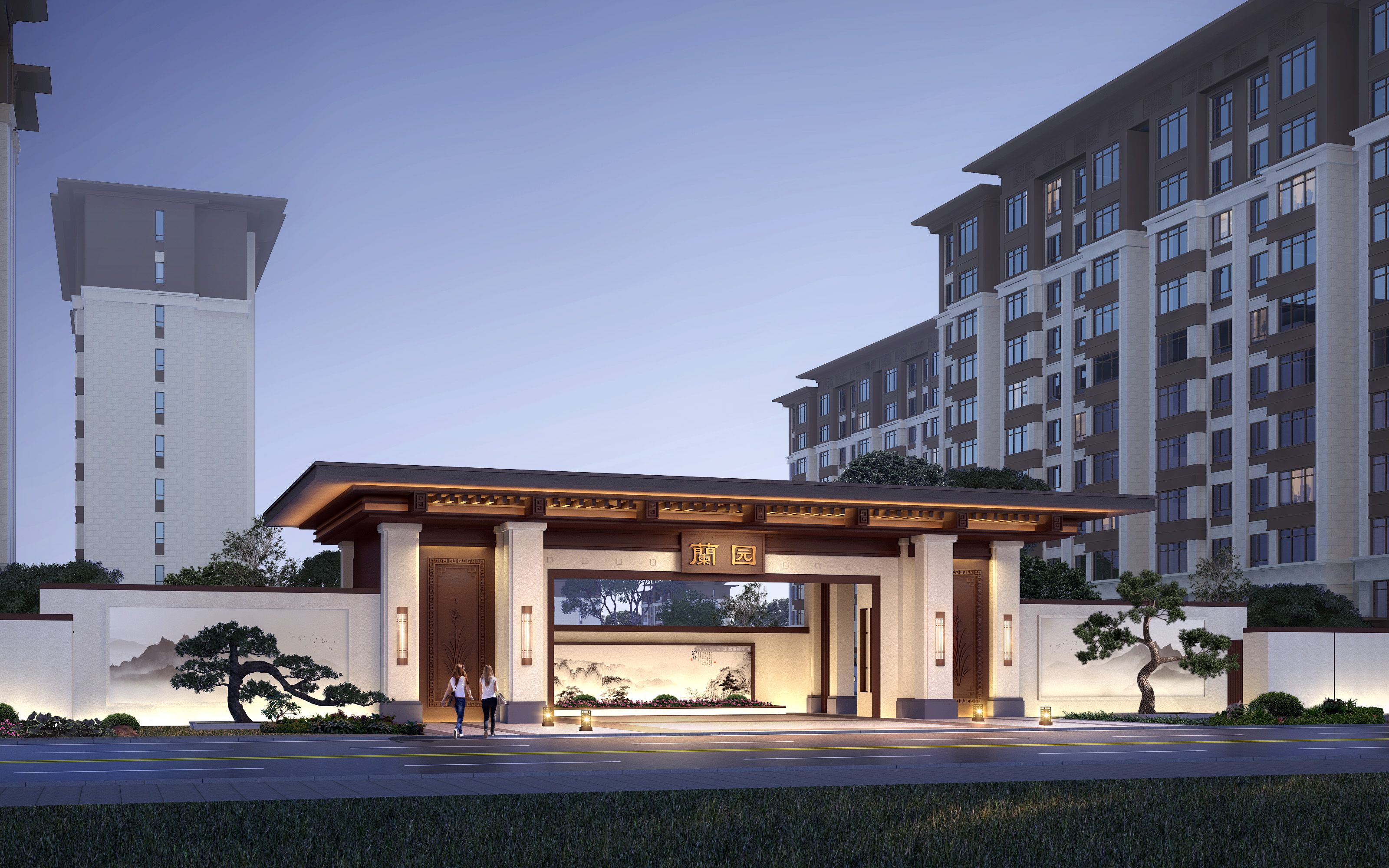 中式 高端 住宅 群体 商业 Lumion 动画(老作新传)