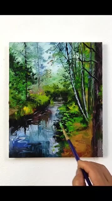 美丽的迷雾森林山水画