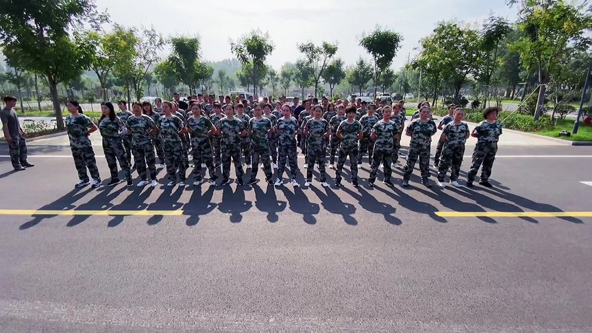 #军训时光 微山湖旅游区开展军事训练磨砺坚强意志,锻炼统一协调