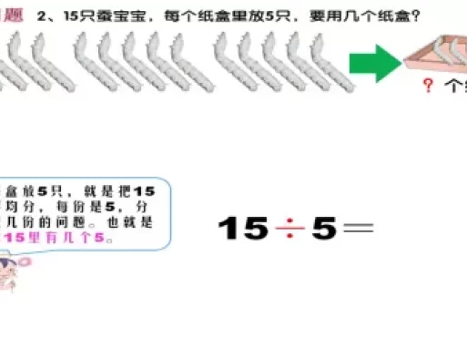 人教版二年级数学下册 用除法来解决简单的实际问题(2018)