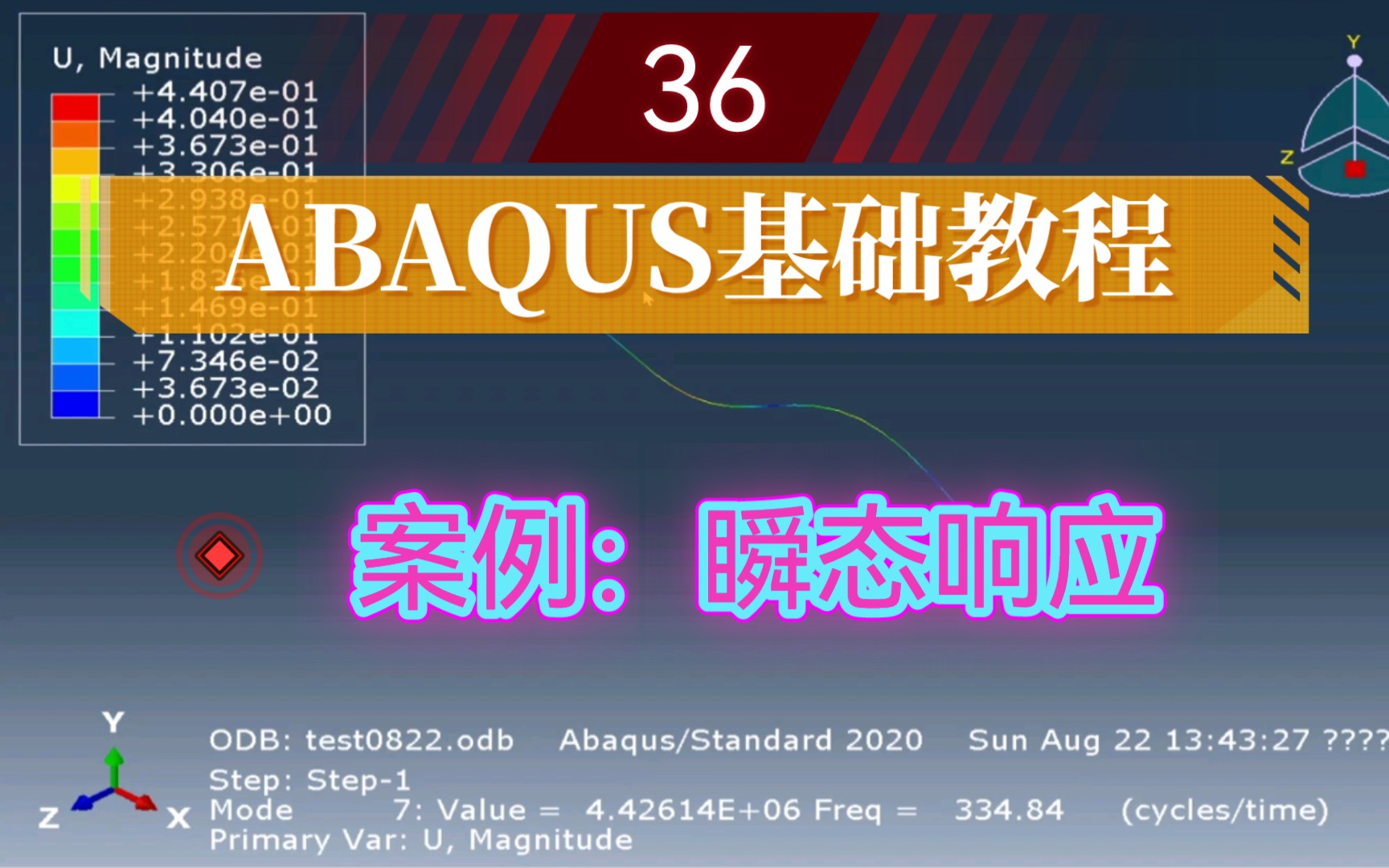 ABAQUS基础教程第36讲|案例分析:瞬态响应